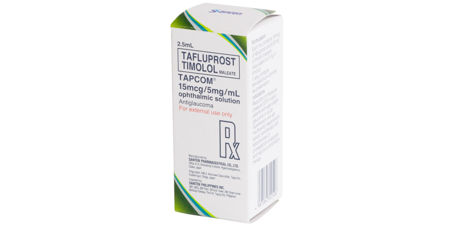 TAPCOM Tafluprost / Timolol Maleate 15mcg / 5mg per mL Ophthalmic ...